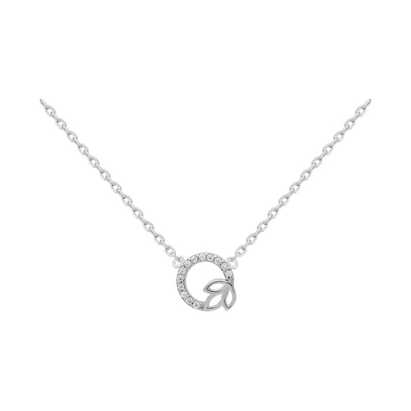 COLLIER 42CM AGT OZ ET FEUILLES - RM France