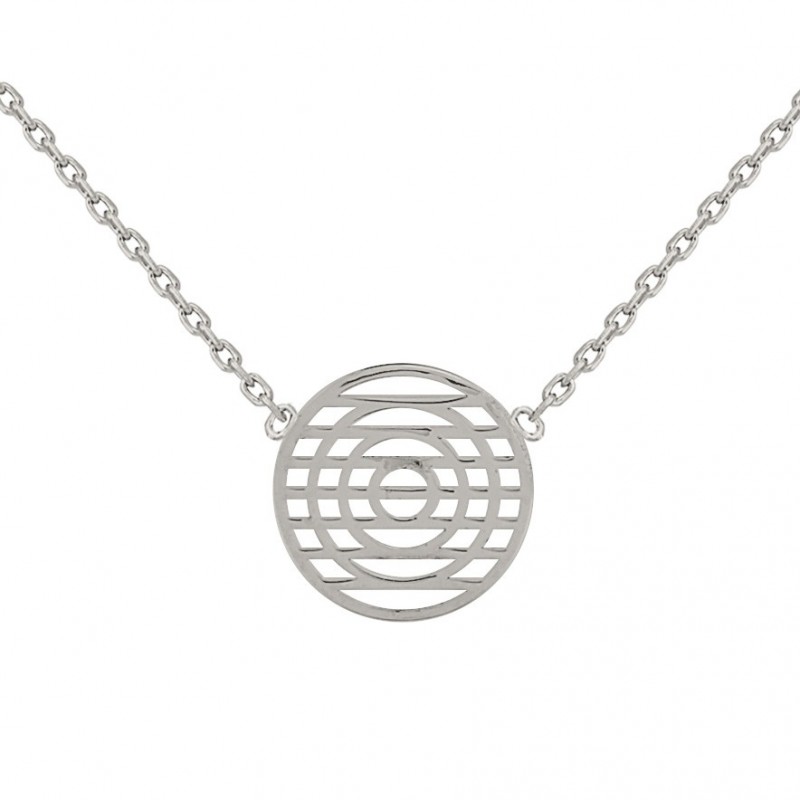 COLLIER 42CM ARGENT 925 MOTIF DECOUPE - RM France